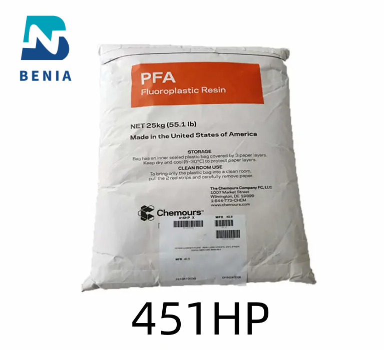 Dupont PFA 451HP PFA Perfluoroalkoxy PFA Plastic Material For Pipe Linings